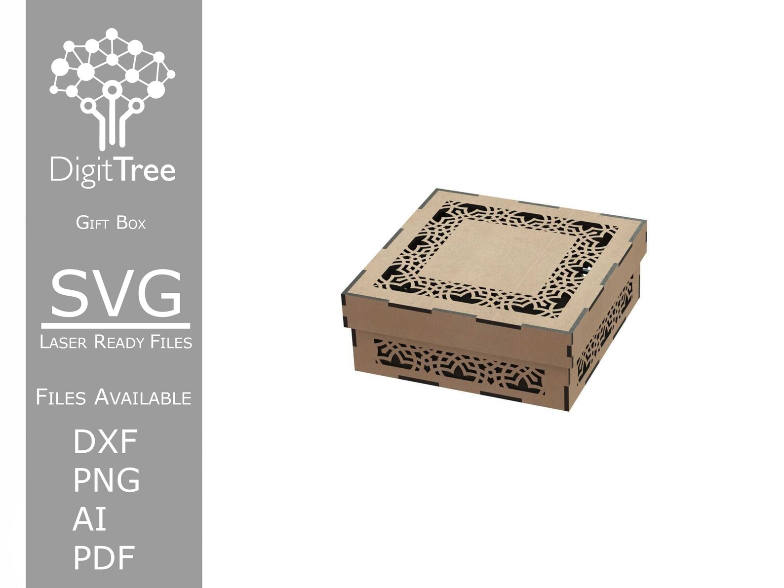 Gift Box SVG Laser Cut Files SVG DXF Vector Plans Laser - Etsy