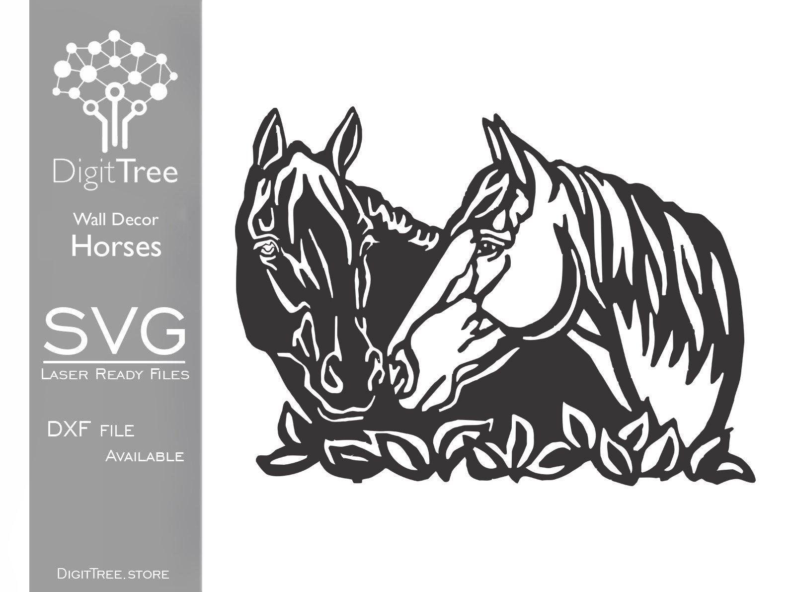 HORSES / SVG Laser Cut File Wall Decor Layered File - Etsy