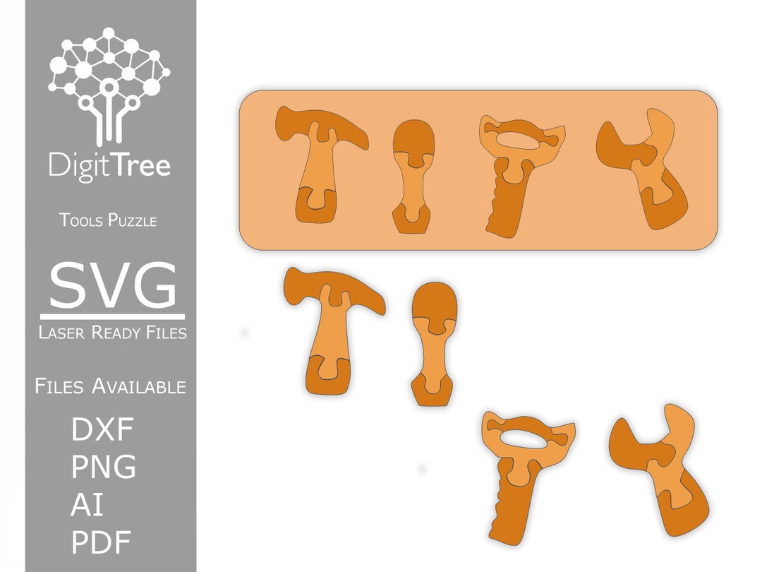 Tools Puzzle for Kids / Board Game / Laser Cut Files SVG DXF - Etsy