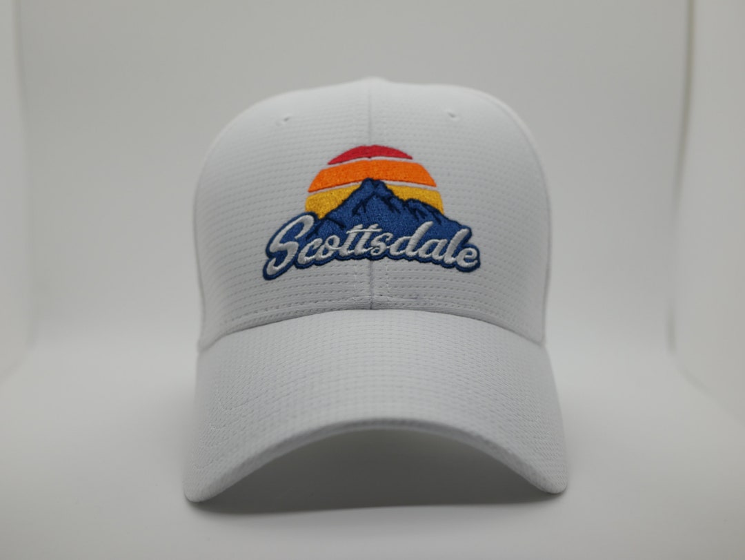 Scottsdale Arizona Sunset White Golf Hat Tech Fabric Hat SPF - Etsy