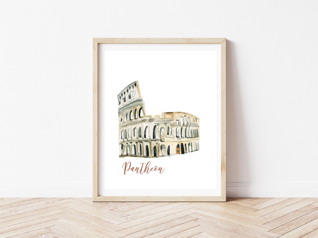 Pantheon Print, Pantheon Poster, Pantheon Rome, Rome Italy, Ancient ...