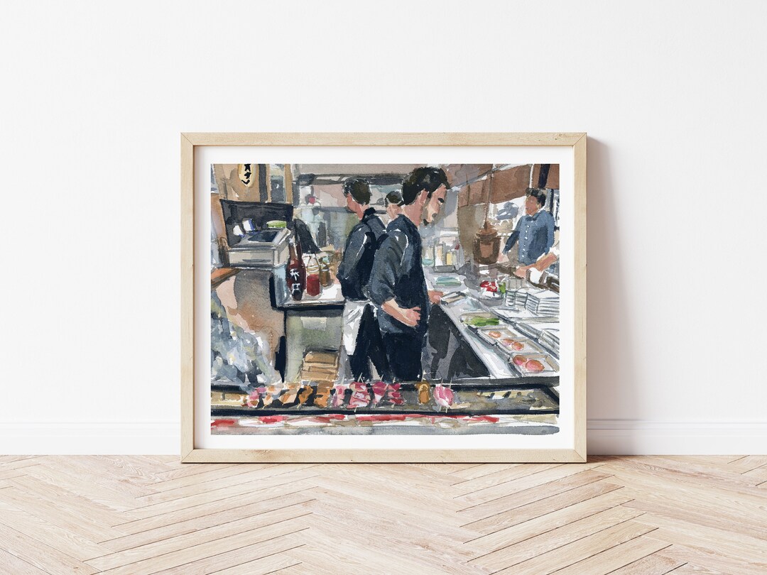 Toyko Travel Print - Japan, Japanese Food, Japanese BBQ, Tokyo Poster ...