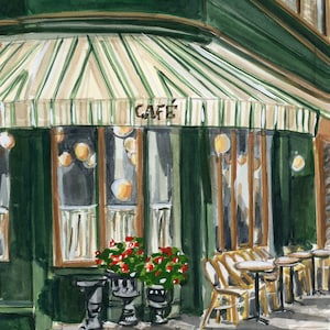 Paris Cafe Wall Art, Paris Cafe Poster, Parisian Street Scene ...