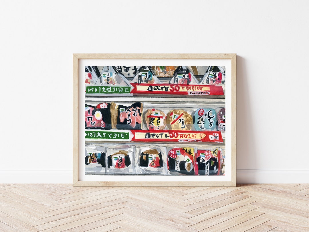 Toyko Food Print - Japan, Tokyo Poster, Japanese Travel Print, Onigiri ...