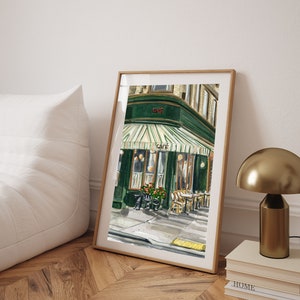 Paris Cafe Wall Art, Paris Cafe Poster, Parisian Street Scene ...
