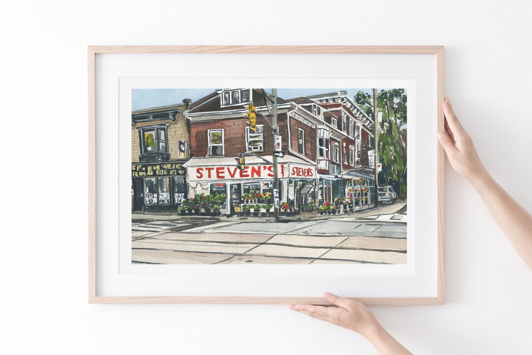 Annex Toronto Art Print - Toronto Watercolor Painting, Steven's ...