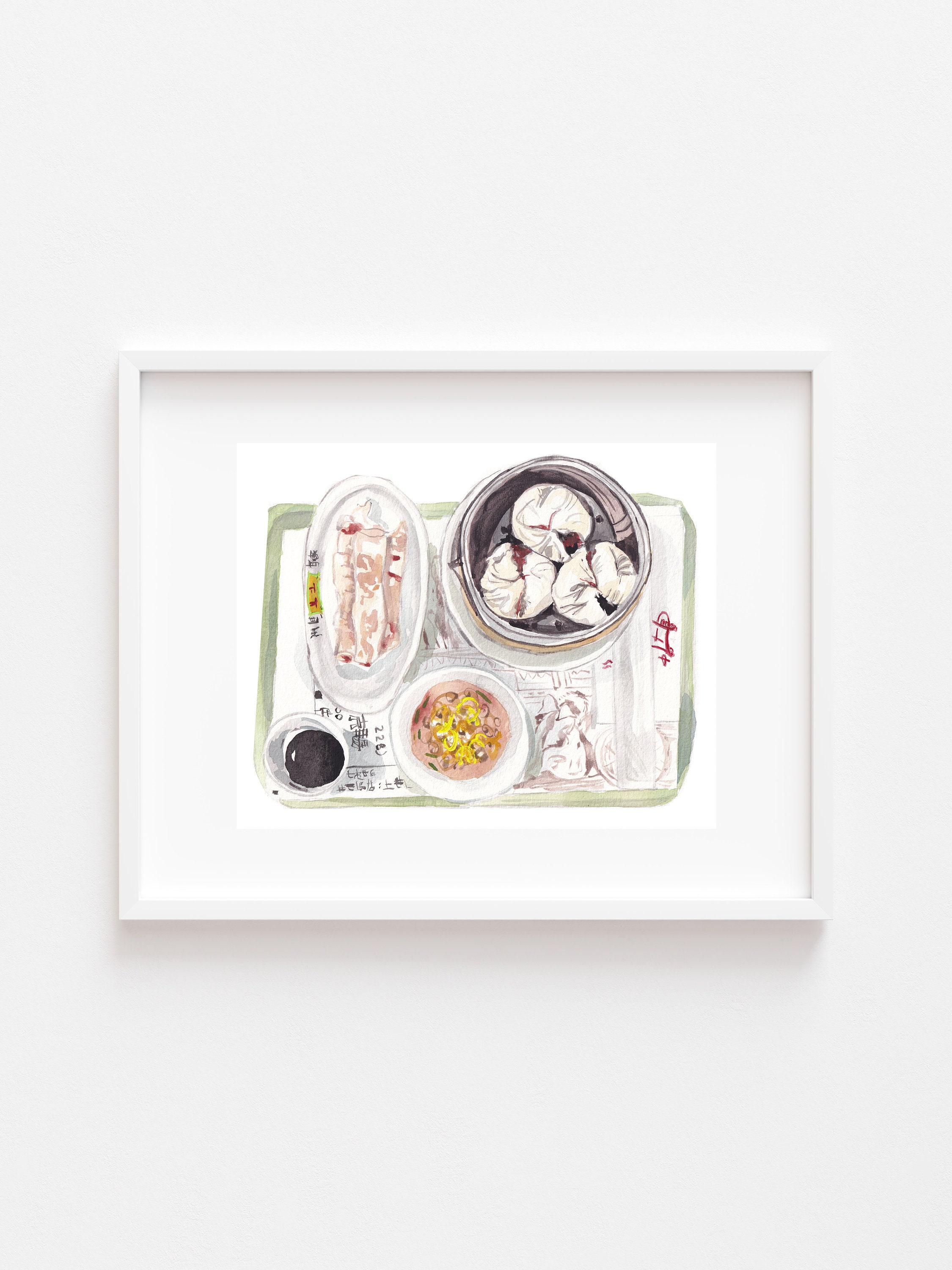 Dim Sum Lover Art Print - Hong Kong Wall Decor - Food Illustration in ...