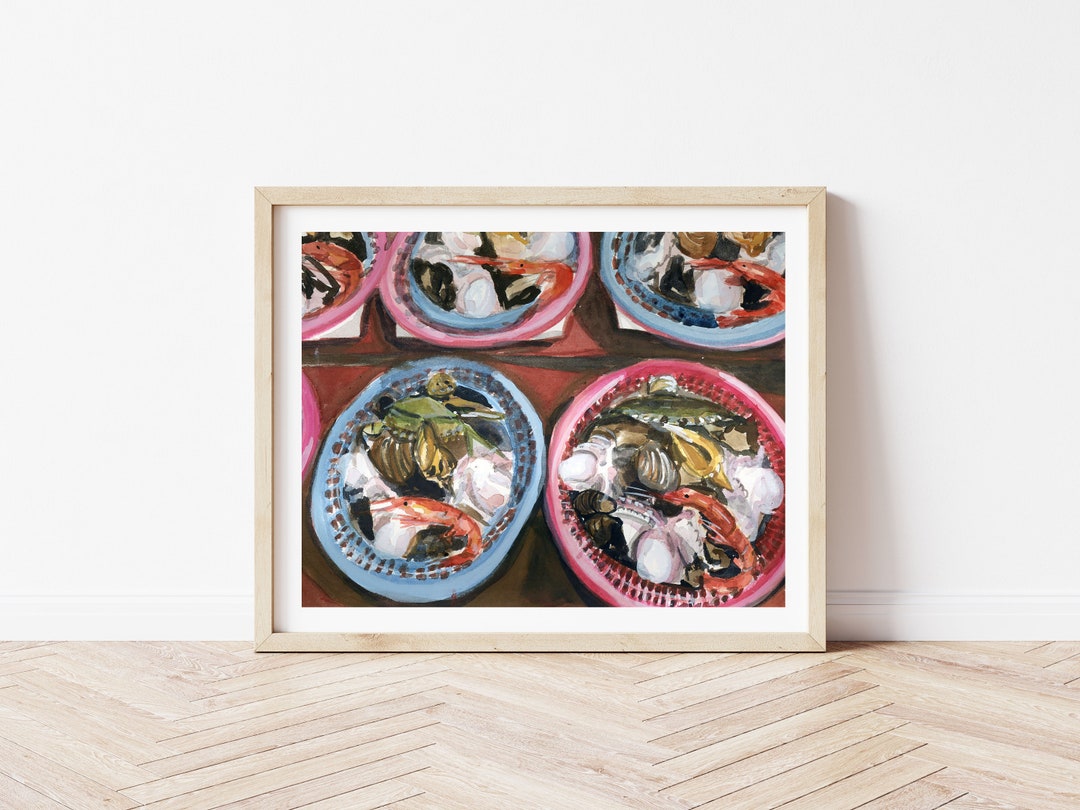 Toyko Food Print - Sushi Art, Fish Market Painting, Japan, Tokyo Poster ...
