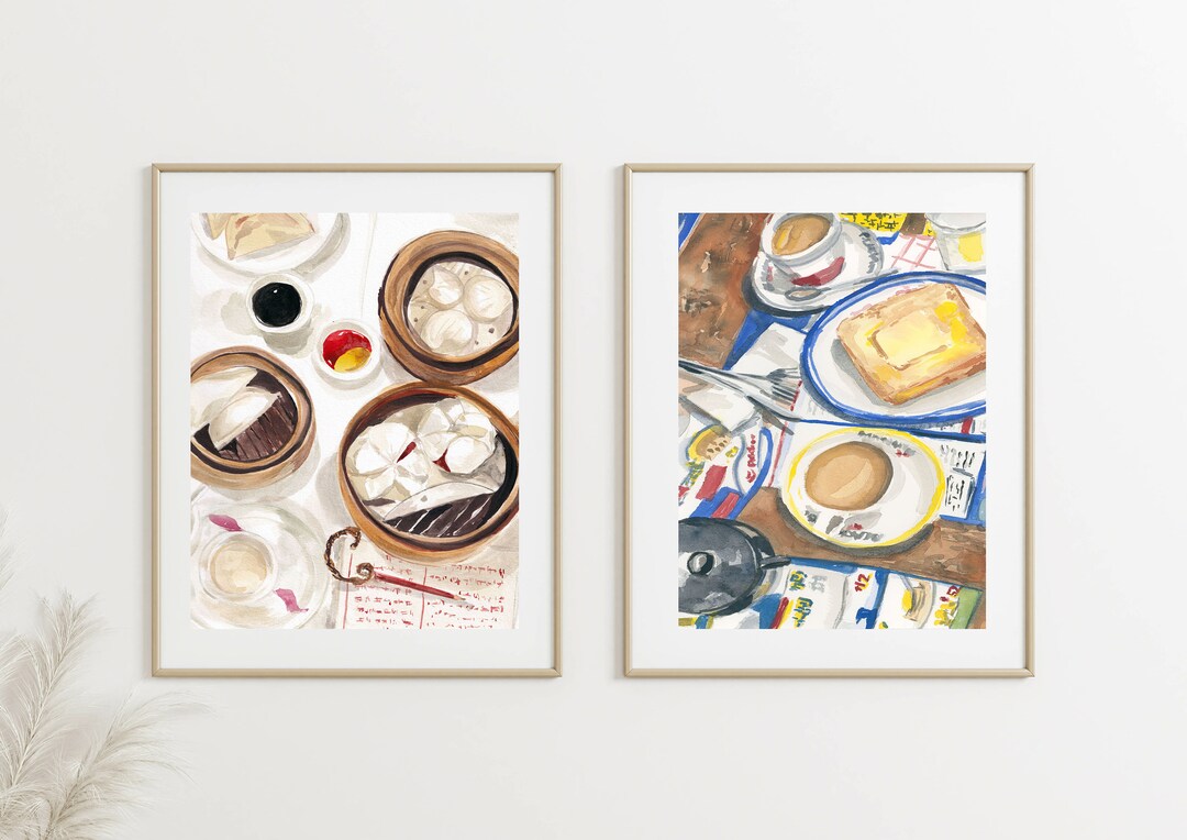 Dim Sum Art - Dim Sum, Food Art, Hong Kong Food Poster, Dim Sum Print ...