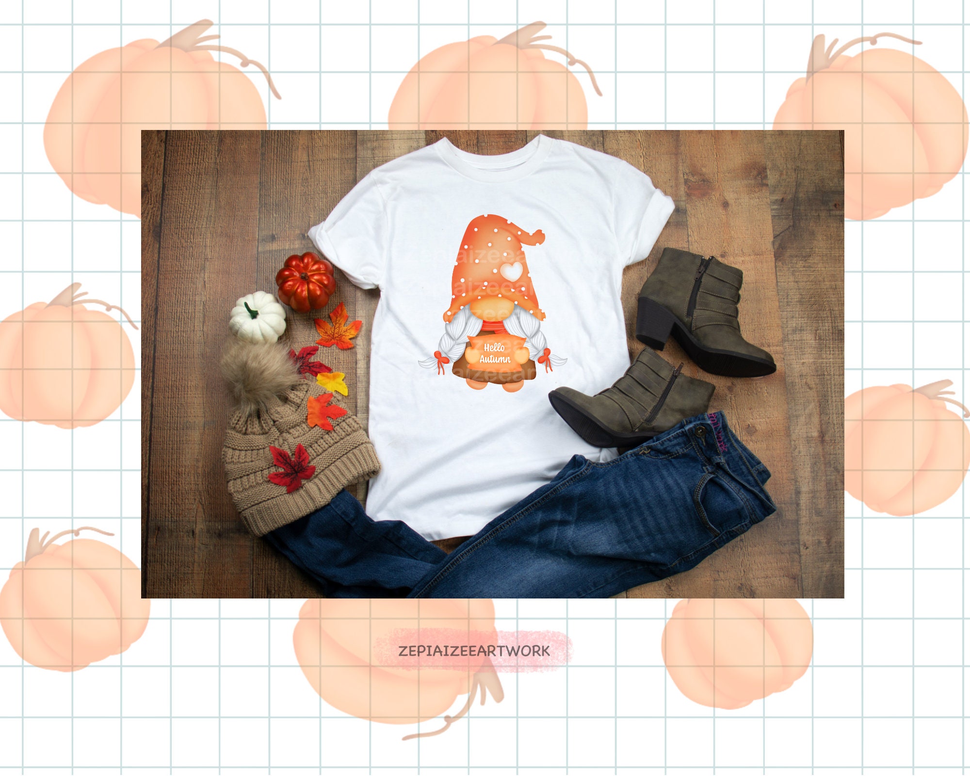 Watercolor Thanksgiving Gnome Bundle,gnome Thanksgiving Png,gnome ...