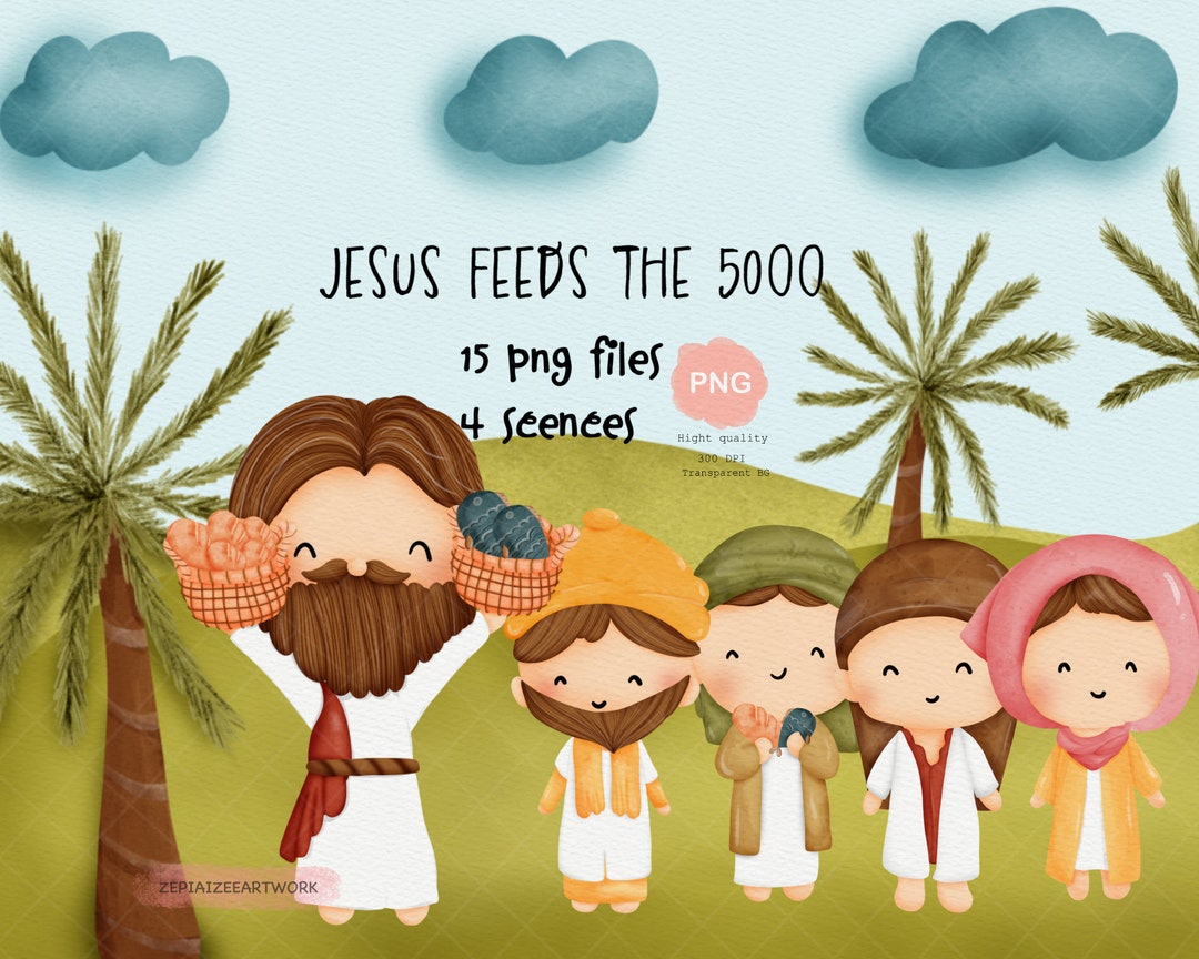 Jesus Feeds the 5000 Clipart,bible Story,bible for Kids,element ...