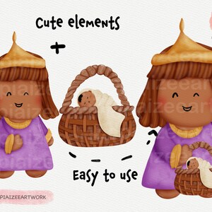 Birth of Moses,bible Story Clipart, Baby Moses,bible for Kid Printable ...