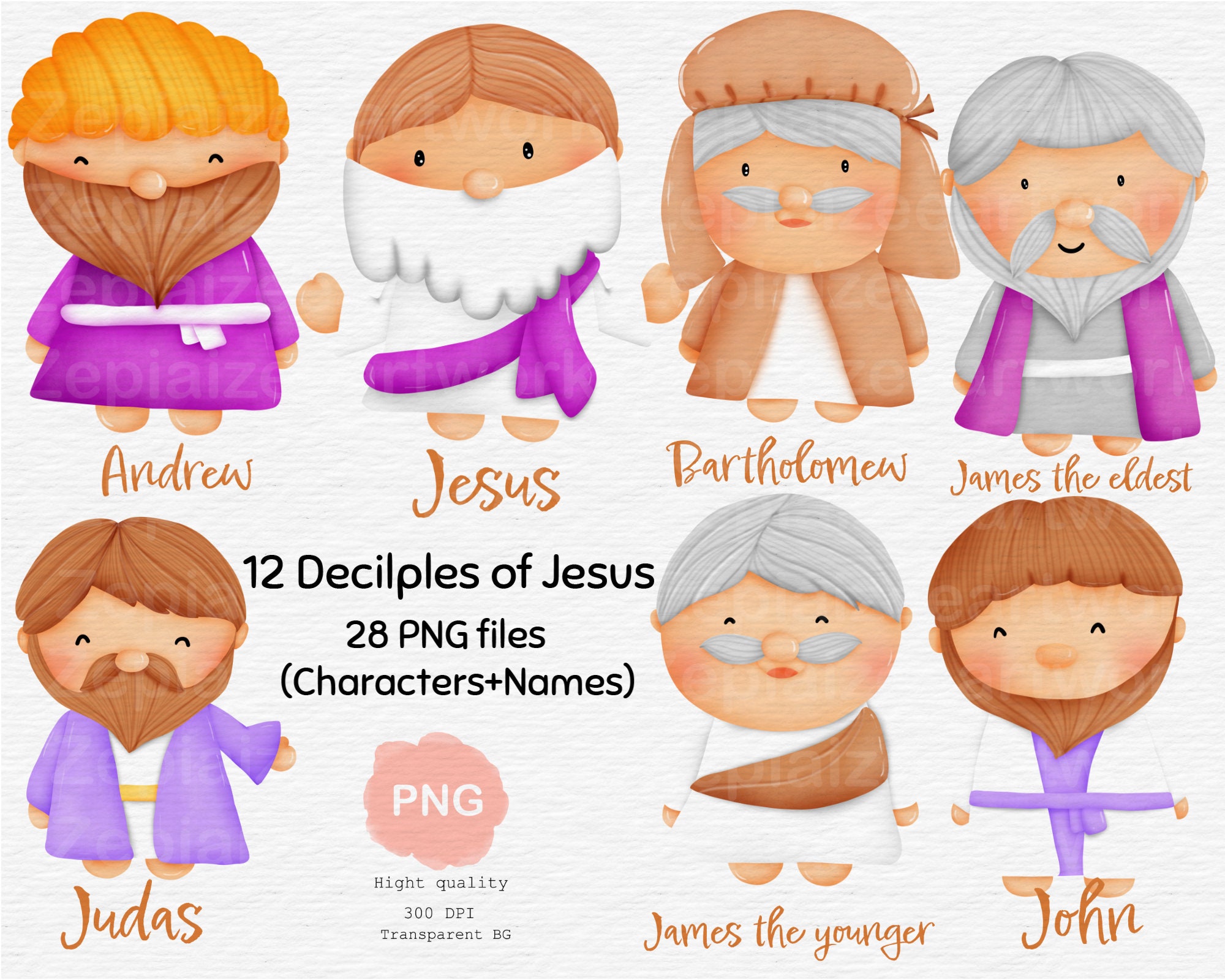 Jesus and 12 Deciples,bible Story, Bible for Kids,deciples Collection ...