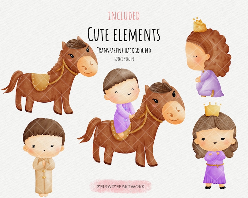 Queen Esther in Bible Story Watercolor Clipart.jew Cartoon for Bible ...