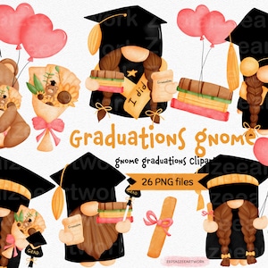 Graduation Day Gnome Watercolor Clipart,gnome Gown,teddy Bear ...
