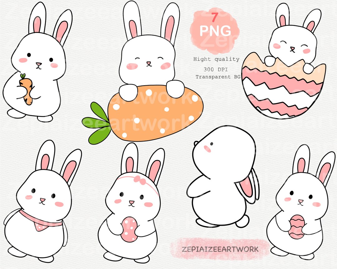 Bunny Easter Clipart Png ,bunny Hand Drawing,spring Time,carrot With ...