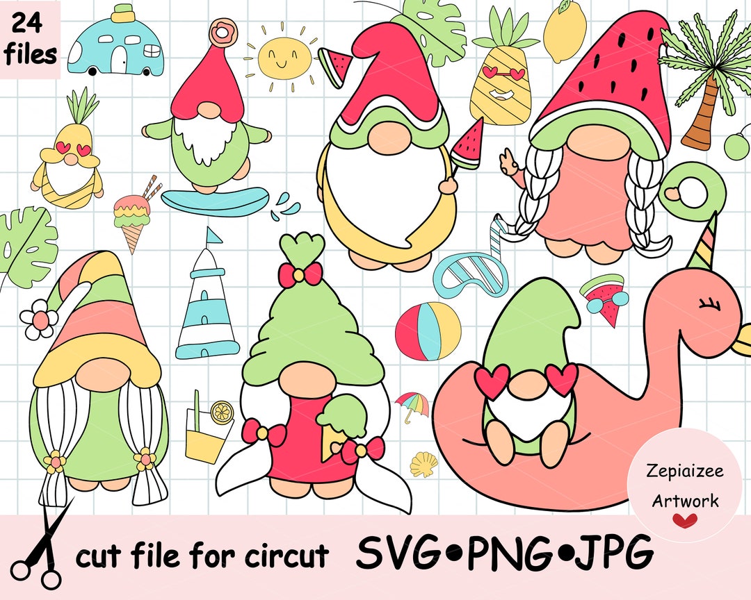 Summer Gnome Svg,gnome Summer for Cricut,summer Holiday,gnome Svg,gnome ...