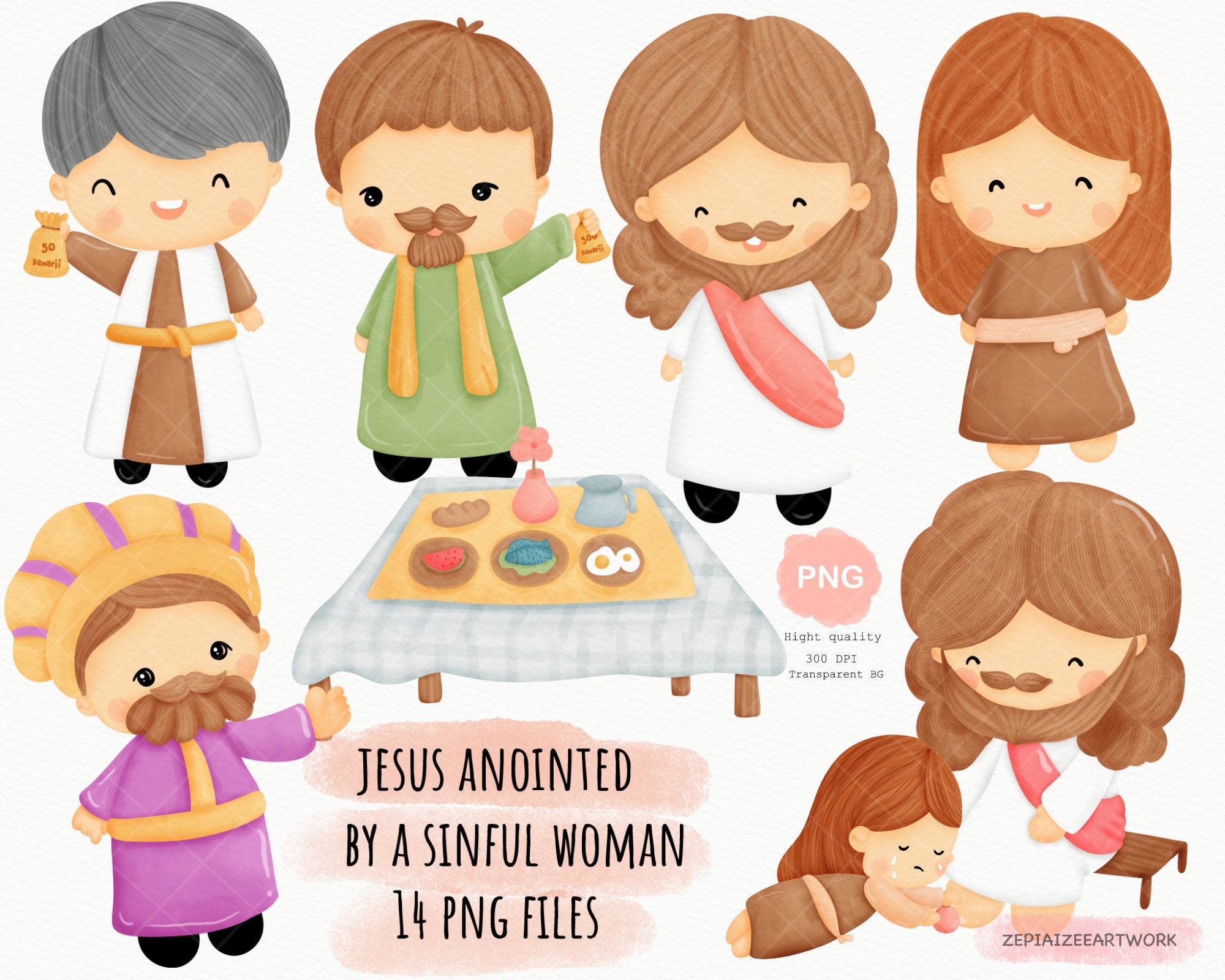 Jesus Anointed by a Sinful Woman Clipart.sinful Woman Anoints Jesus in ...