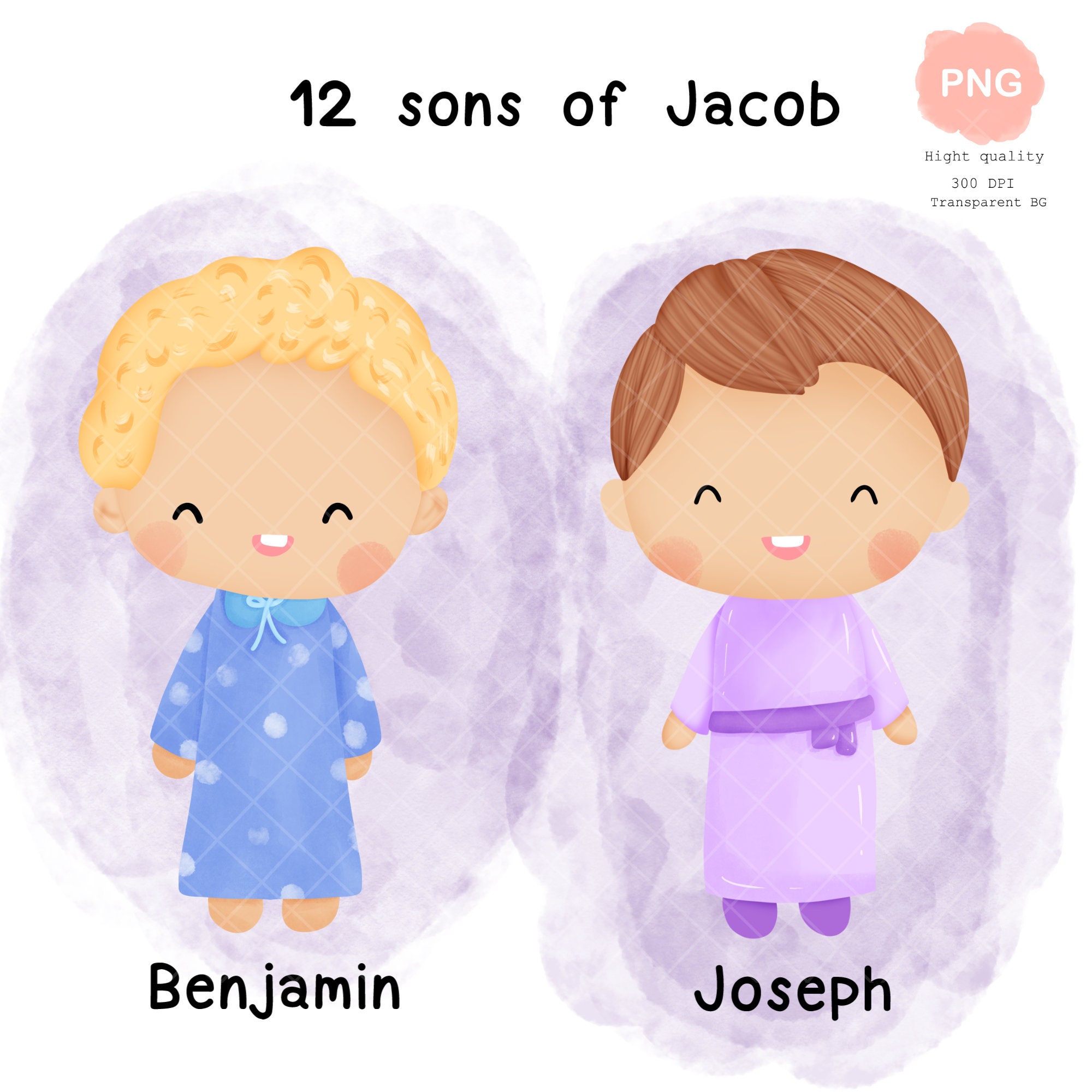 12 Sons of Jacob Clip Art - Jacob Sons - Bible Based - Bible Characters ...