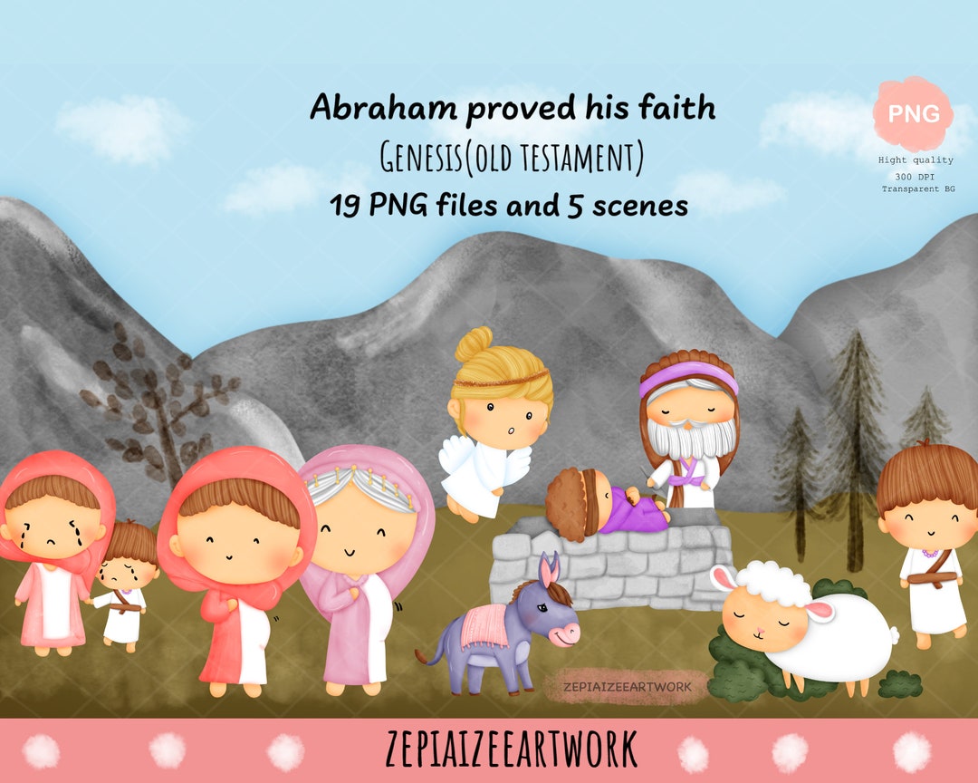 Abraham and Isaac Story From Bible Old Testament Clipart.god's Promise ...