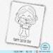 Jesus Easter Story Outline Coloring Digital Stamp - Christian Religious ...