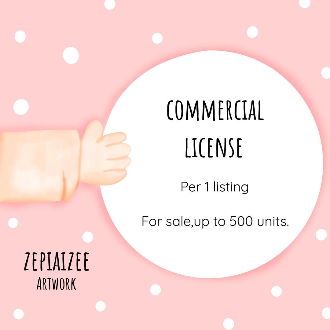 Standard Commercial Use License - 500 Units - Etsy