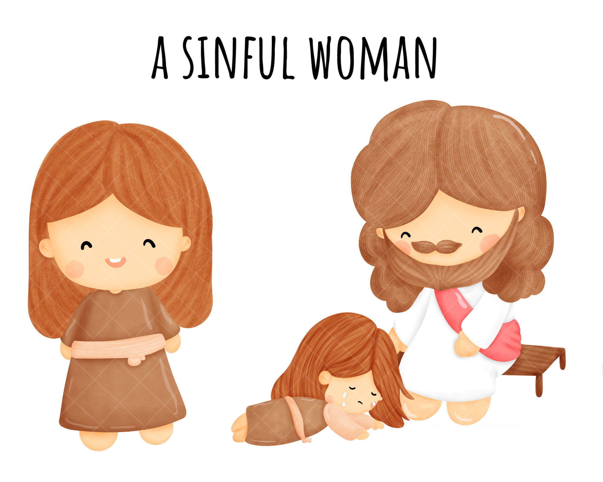 Jesus Anointed by a Sinful Woman Clipart.sinful Woman Anoints Jesus in ...