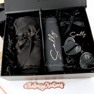 Black Bridesmaid Proposal Gift Box Personalized Goth Wedding Party ...