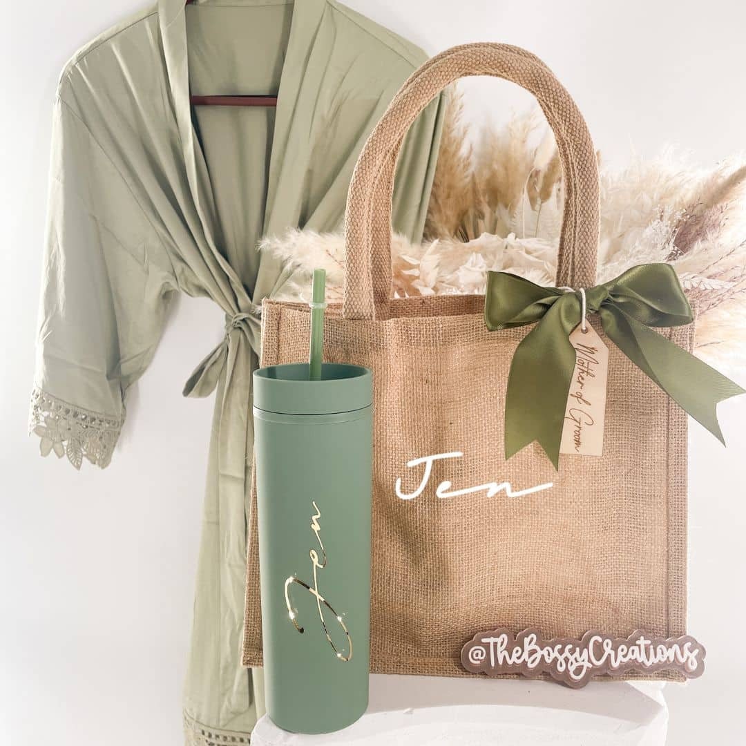 TULUM Sage Green Bridesmaid Gift Tote Bag Bachelorette Party Tote ...