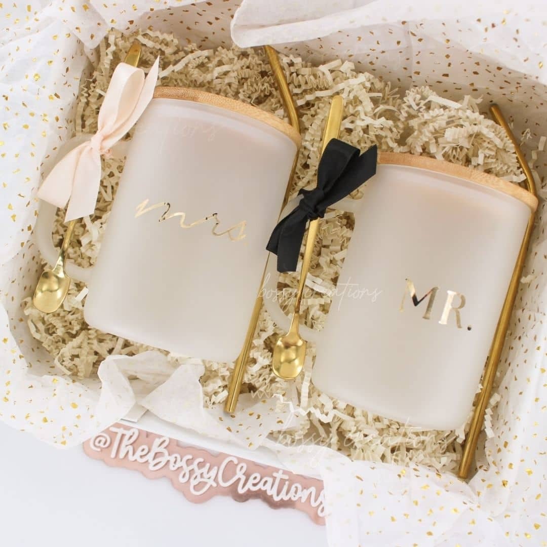 Mr & Mrs Engagement Gift Box Boho Wedding Gifts for Couple Husband and ...