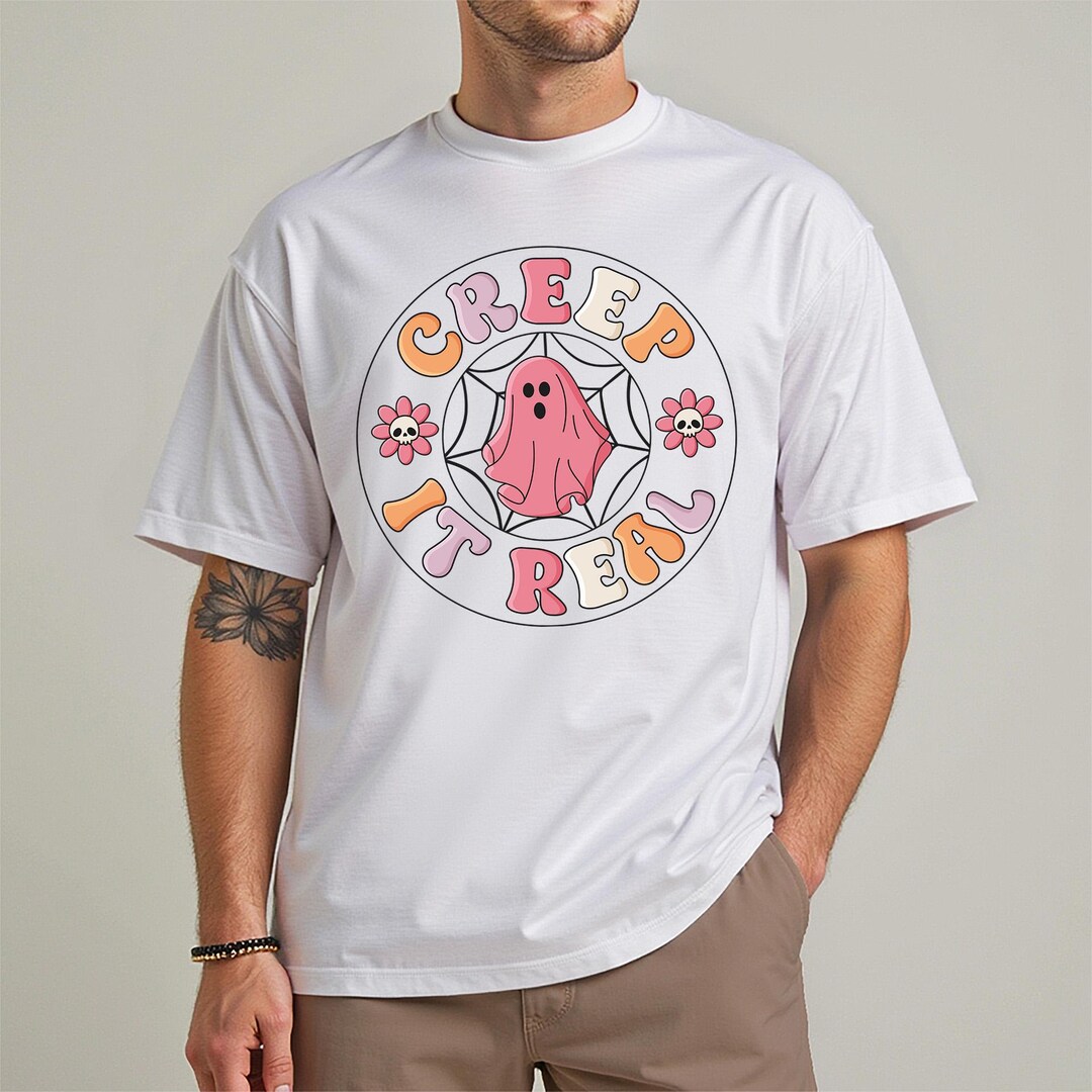 Creep It Real Ghost Shirt for Women | Funny Spooky Halloween Tshirt ...