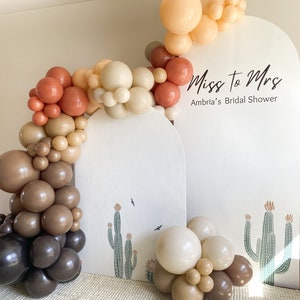 Cheyenne THICK Balloon Garland Kit With Chocolate, Mocha, Latte, Burnt ...