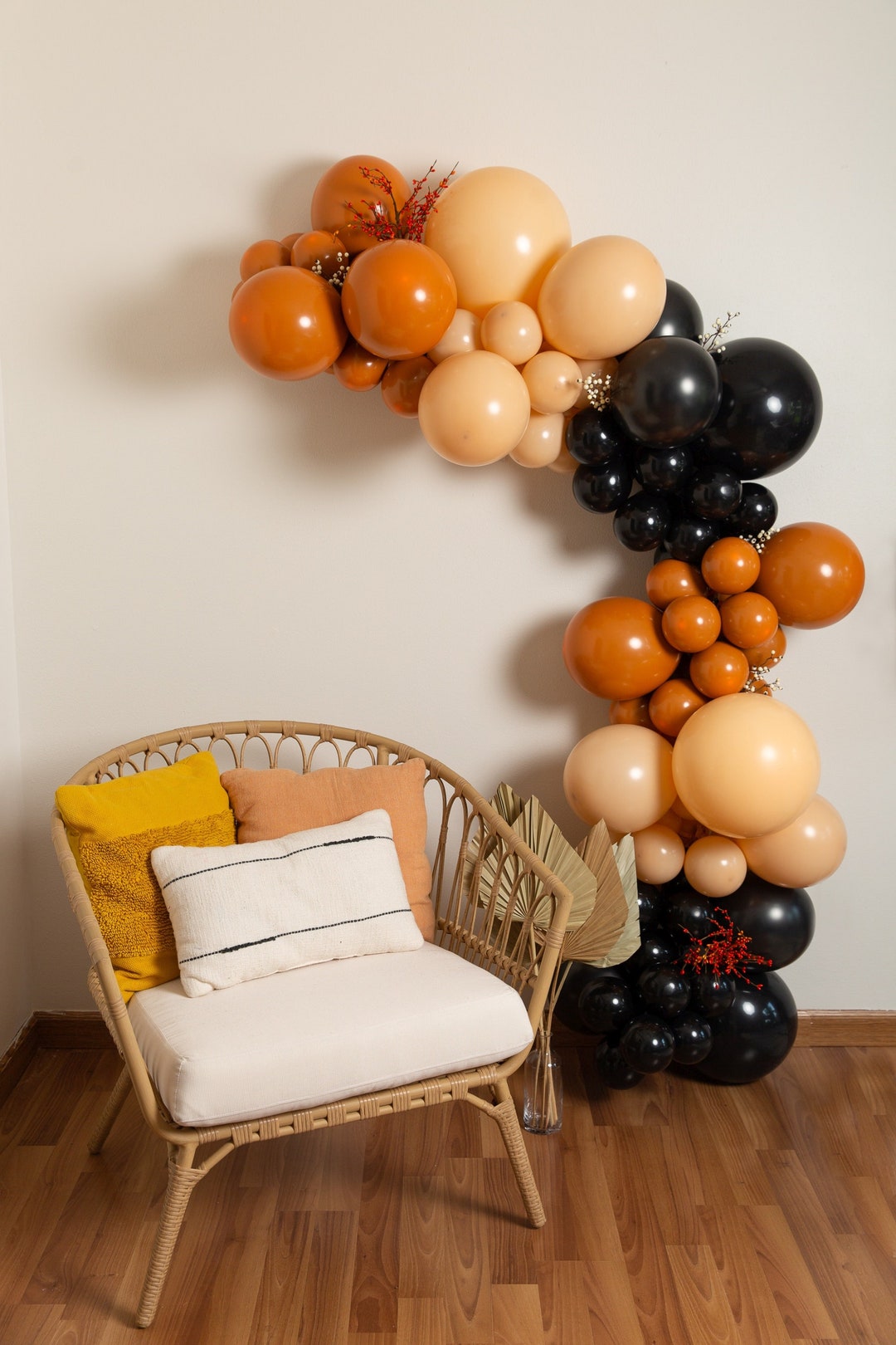 Prospect Park Balloon Garland Kit With Blush Citrus and Black for Fall ...