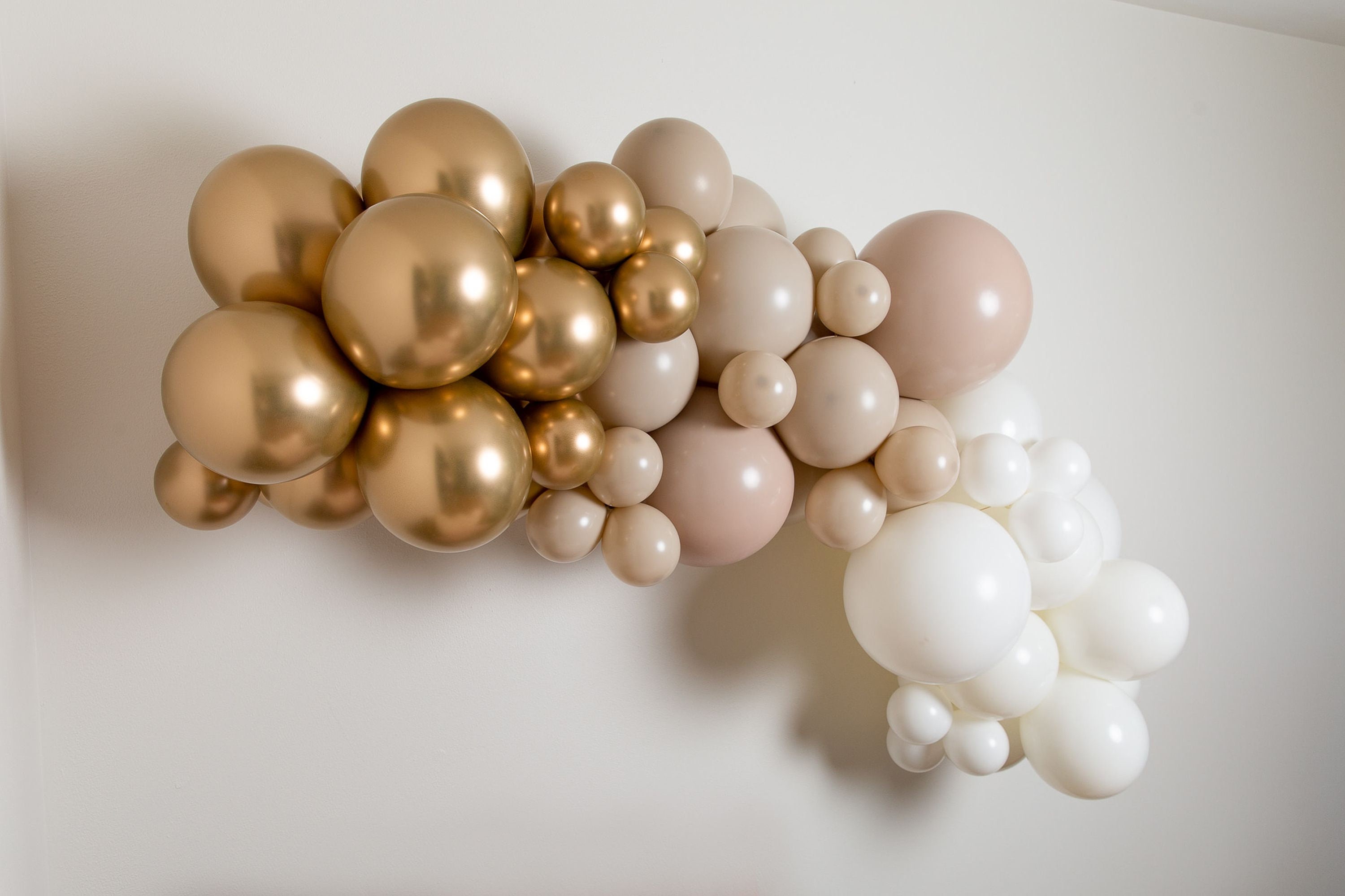 Champagne THICK Balloon Garland Kit With White Beige Chrome - Etsy