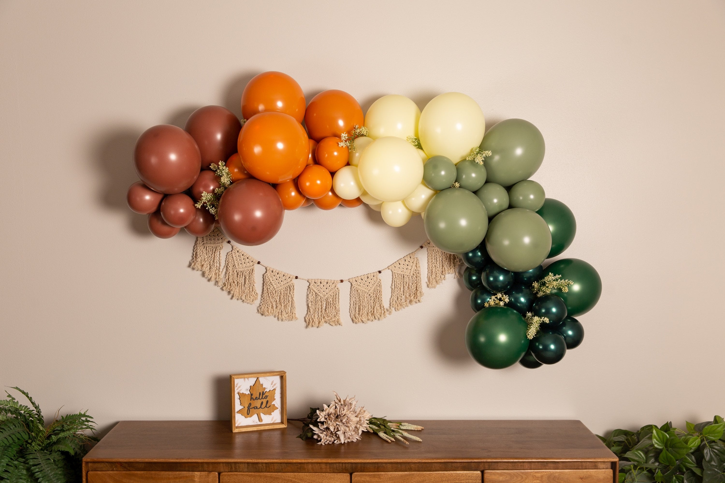 Crossroads Balloon Garland Kit With Terracotta Burnt Orange Ivory Light ...
