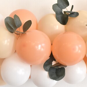 Sweet Peaches Mini Balloon Garland Kit With Blush White & Peach | Baby ...