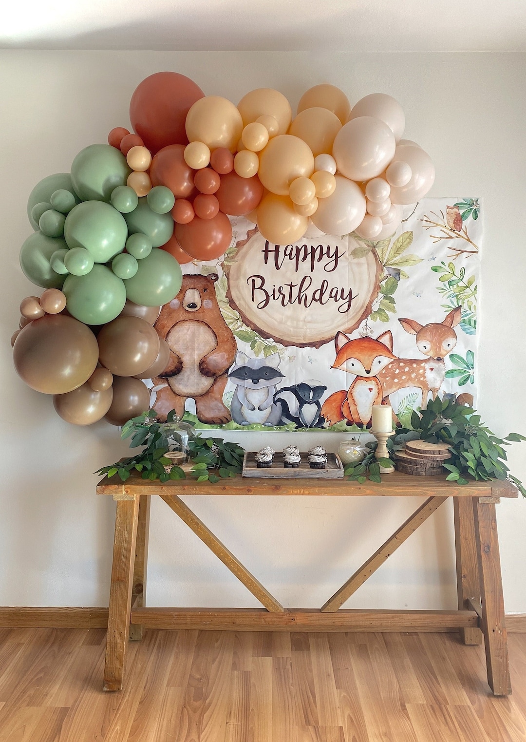 Wildwood Balloon Garland Kit With Mocha, Eucalyptus, Burnt Orange ...