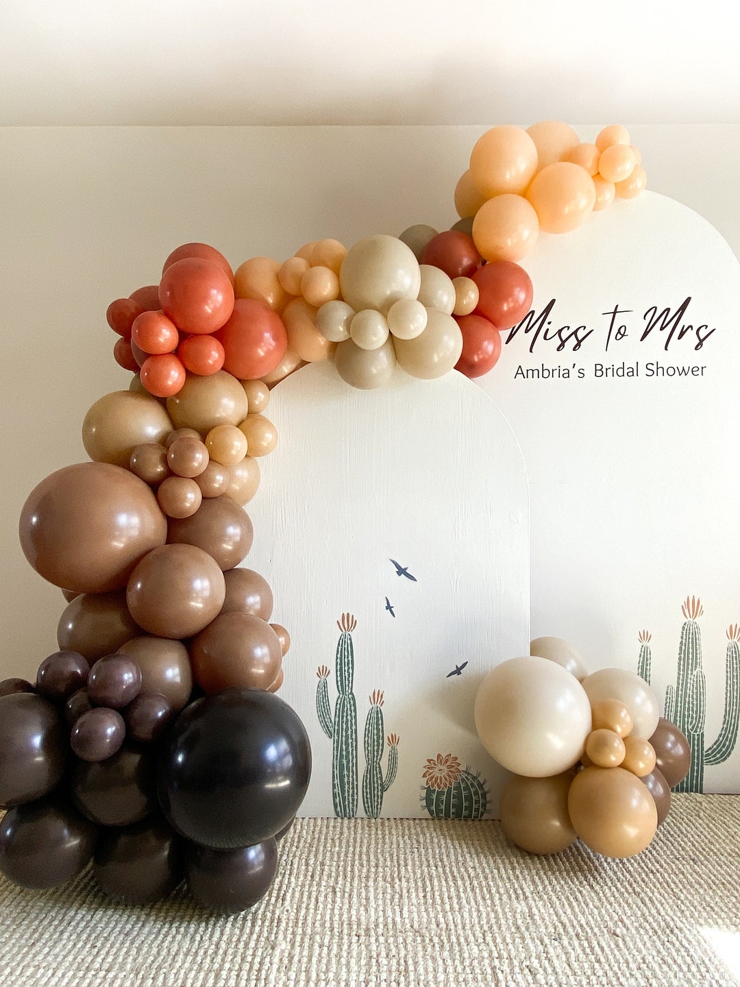 Cheyenne THICK Balloon Garland Kit With Chocolate, Mocha, Latte, Burnt ...