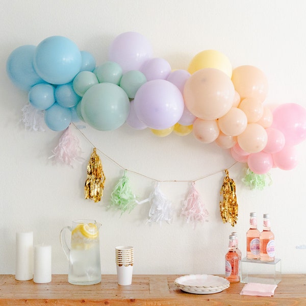 Dolly THICK Balloon Garland Kit With White, Powder Pink, Bubble Gum ...