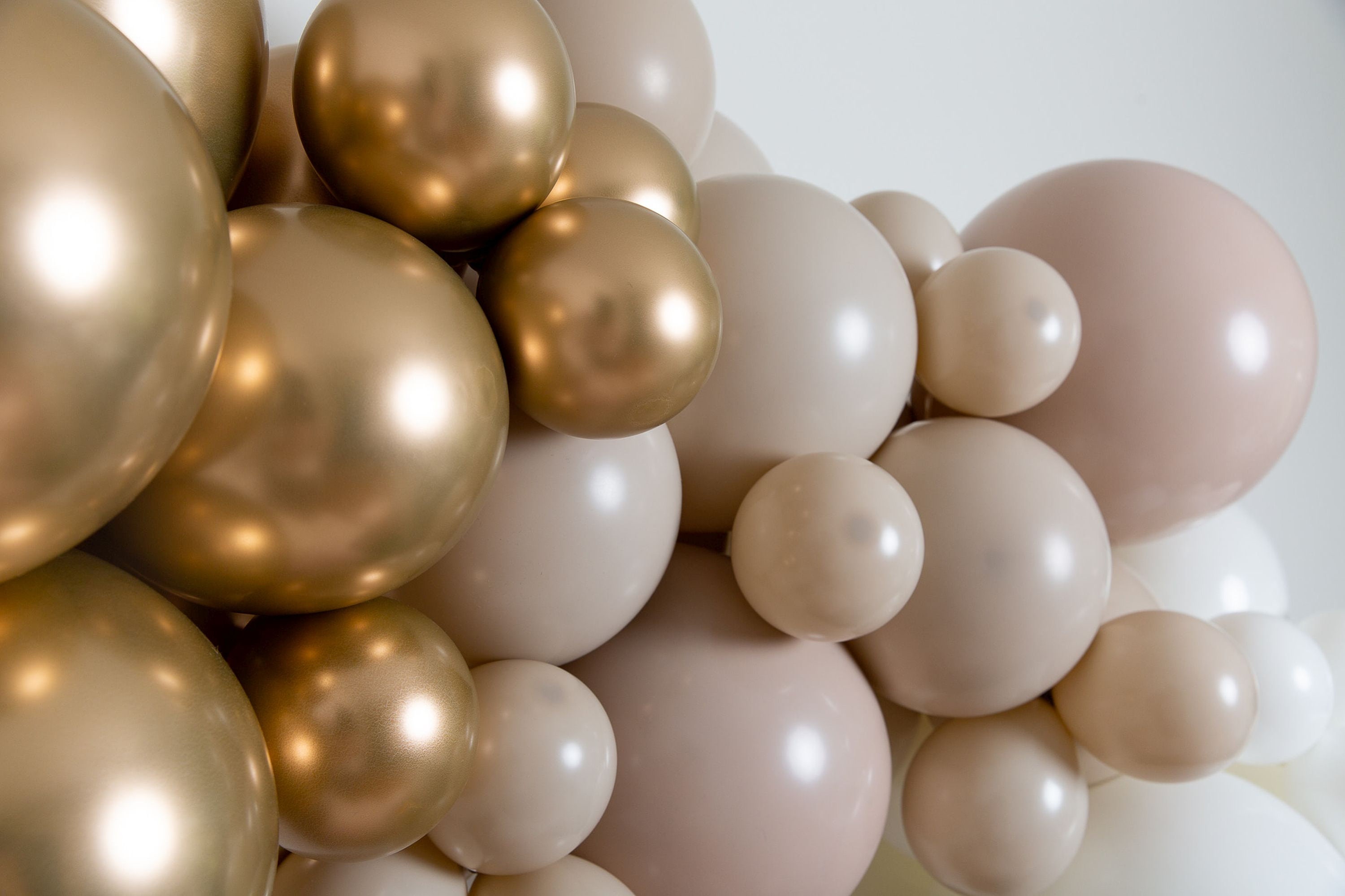 Champagne THICK Balloon Garland Kit With White Beige Chrome - Etsy