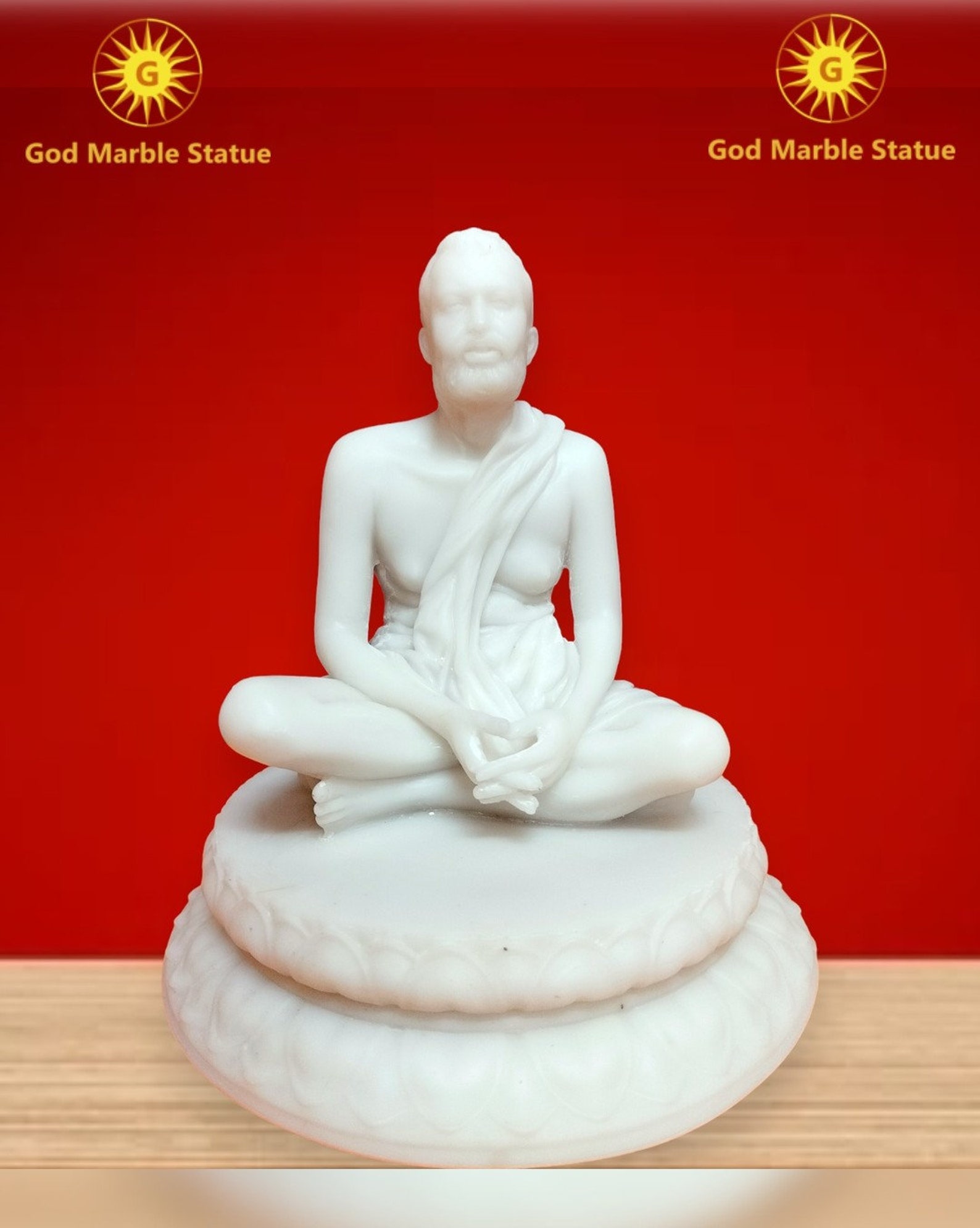 Rama Krishna Statue White Rama Krishna Idol 10 Inch Ramakrishna Statue ...