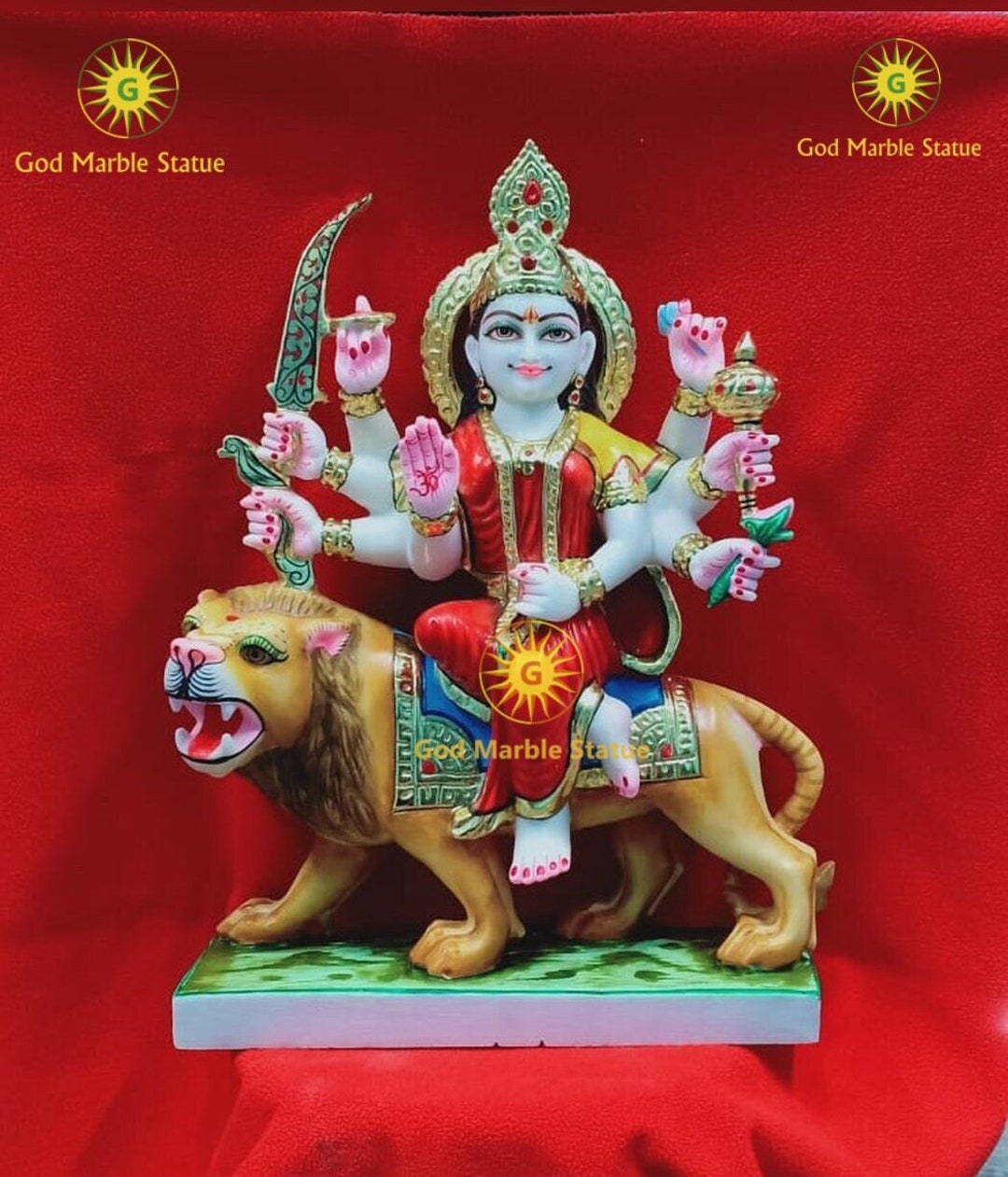 Marble Durga Statue | Temple Durga Idols | Pure White Marble Goddess ...