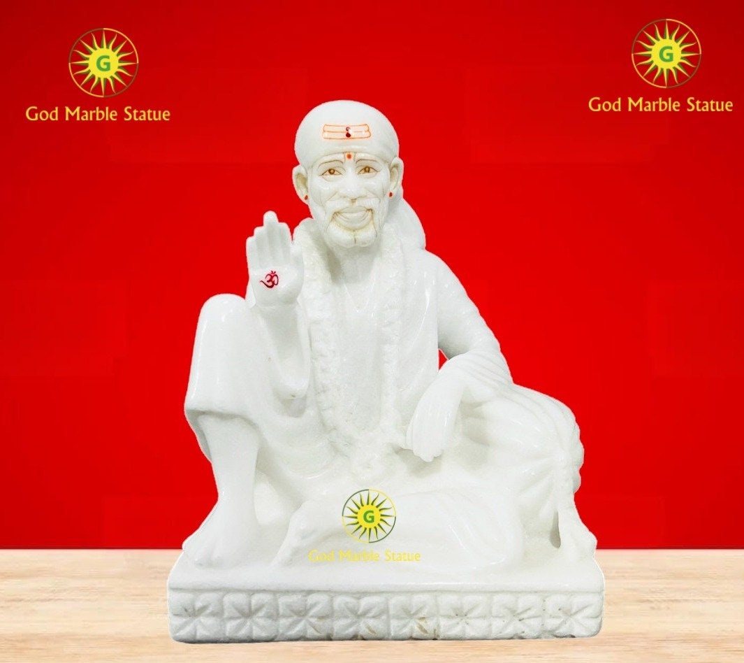Dwarkamai Sai Baba Statue for Home , Office & Temple | Marble Sai Baba ...