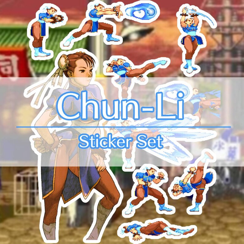 Chun-li Stickers Set MVC - Etsy