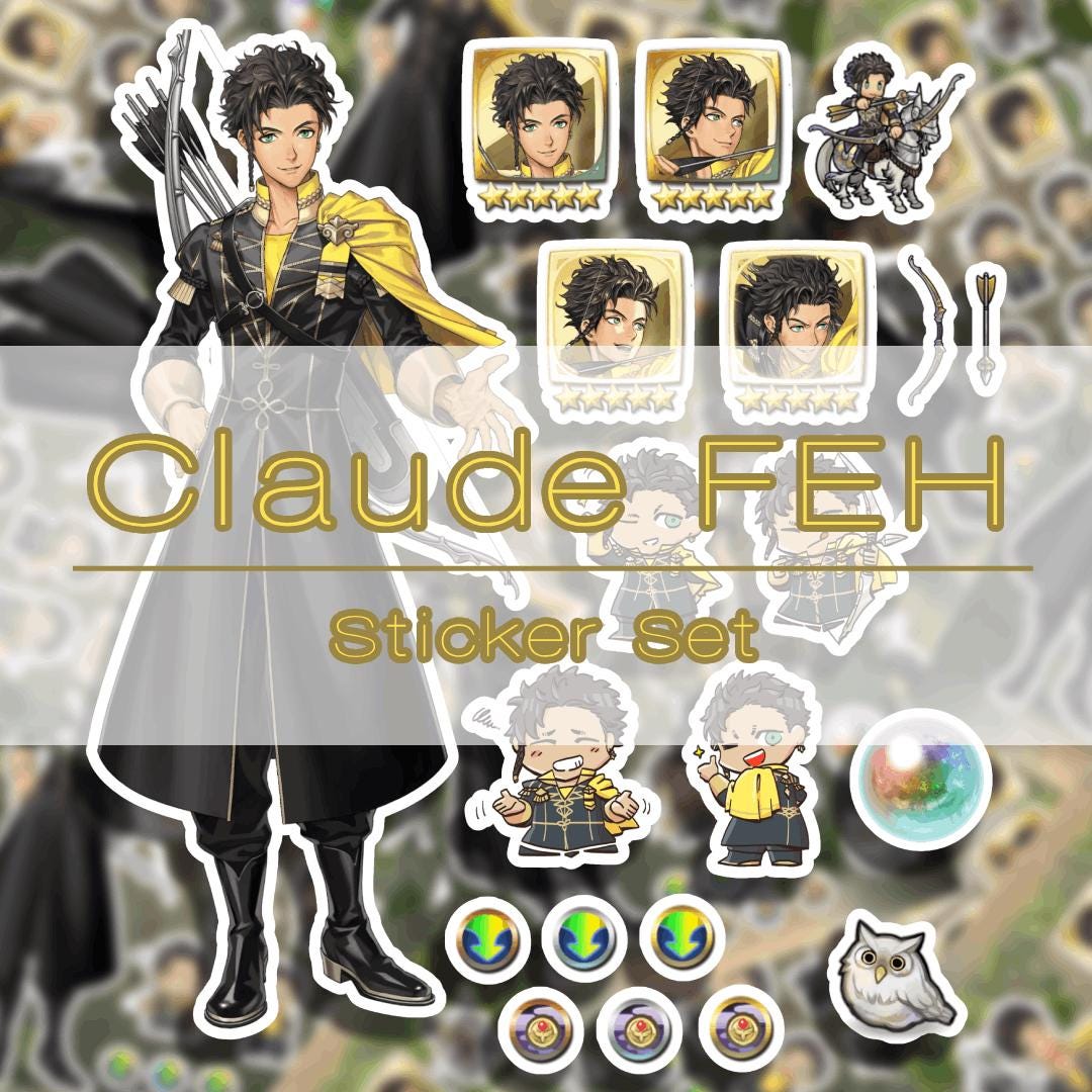 Claude FEH Stickers Set Fire Emblem - Etsy