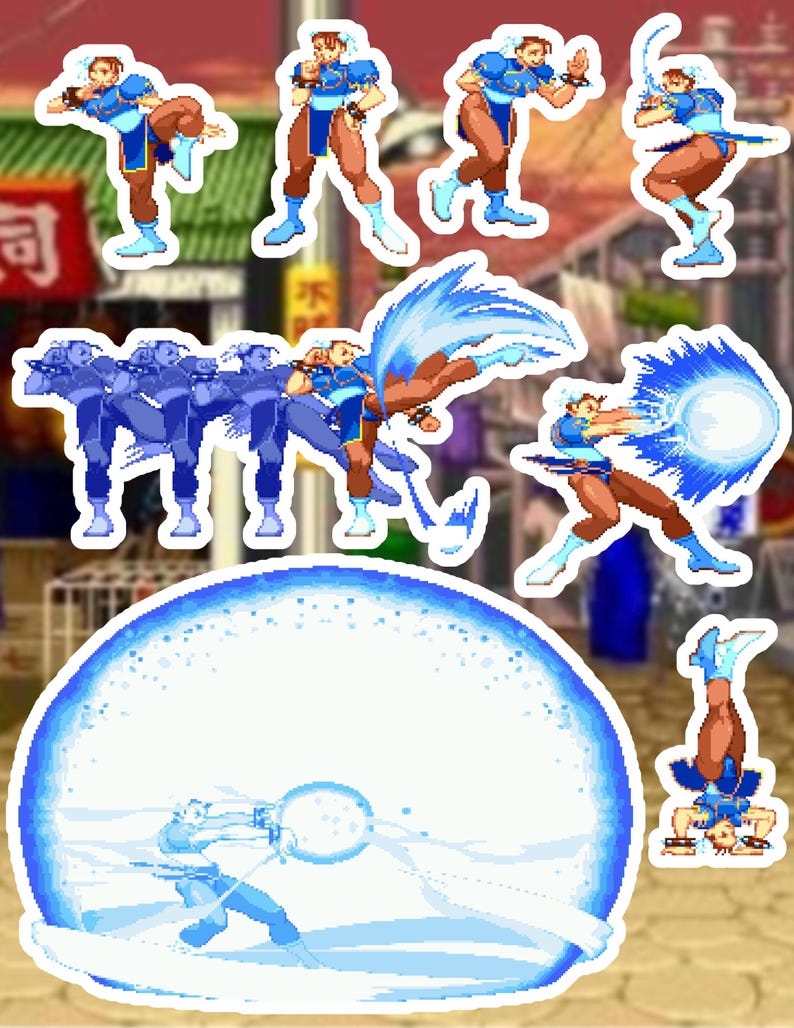 Chun-li Stickers Set MVC - Etsy