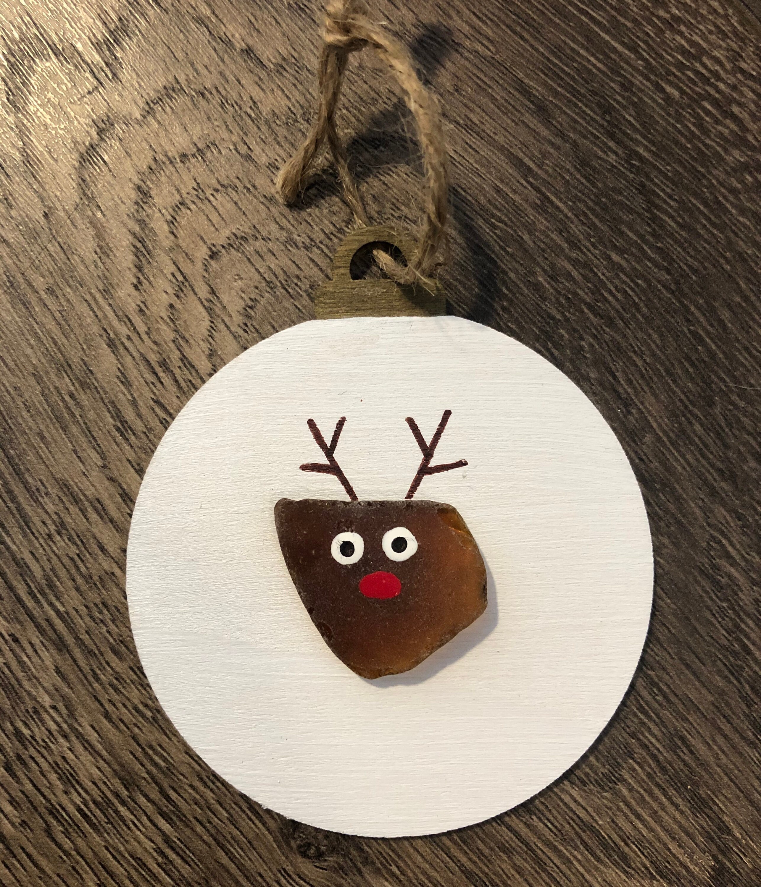 Sea Glass Reindeer Ornament - Etsy