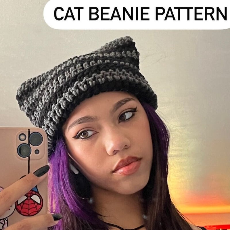 Crochet Square Cat Hat - Etsy