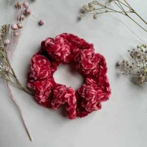 Crochet Red Velvet Scrunchie Cute Handmade Accessories - Etsy