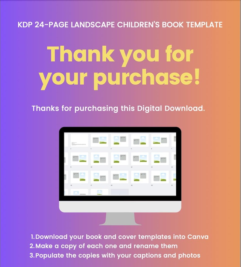 Kindle Direct Publishing 24-page LANDSCAPE Children’s Book Canva ...